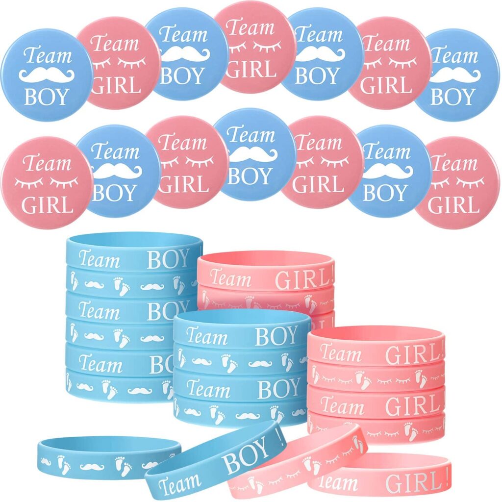Gender Reveal Set – Wristbands & Badges – The Baby Barrel | Where fun ...